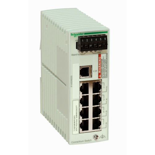 SE Connexium basic managed switch 6 ports for copper + 2 ports for fiber optic multimode