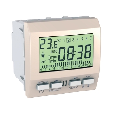 SE Unica – termostat sa nedeljnim programiranjem – 230 VAC – 2 m – krem