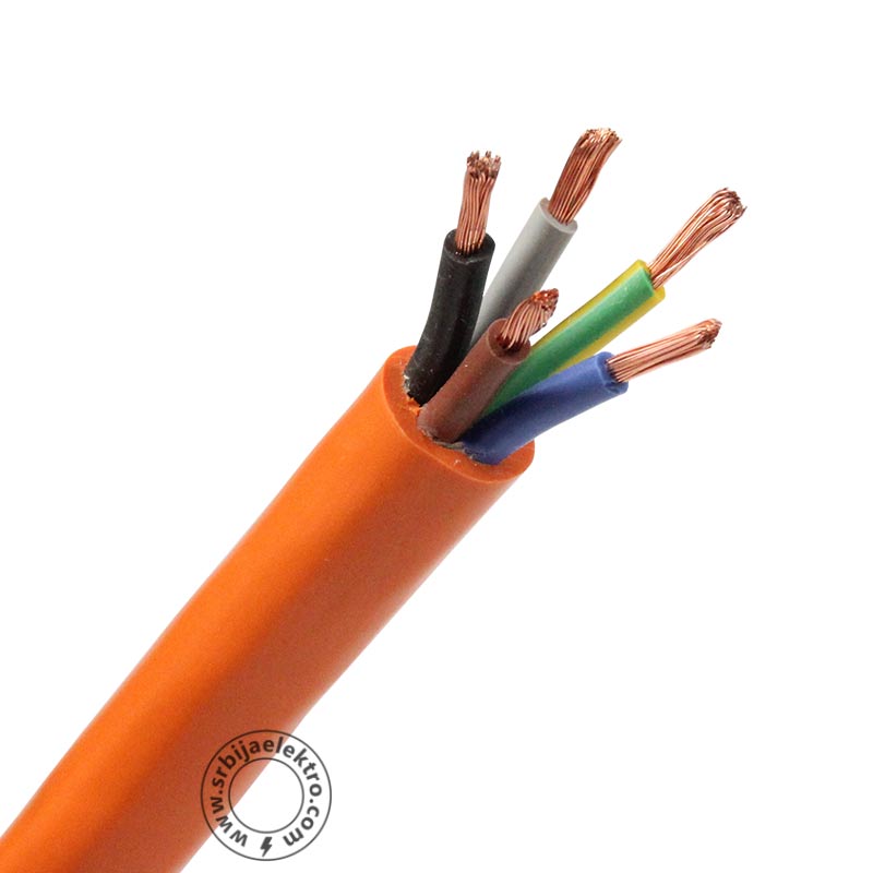 Silikonski Kabel SiS/F 5x2.5 mm