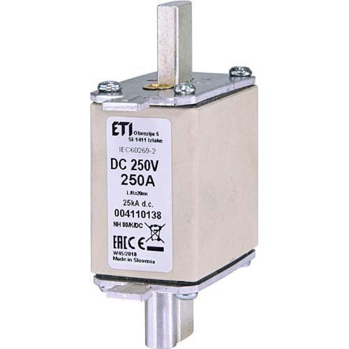 ETI osigurač za specijalne namene NH00/K 250A/250V DC