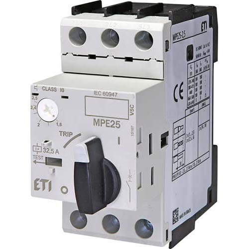 ETI Motorni zaštitni prekidač MPE25-2.5