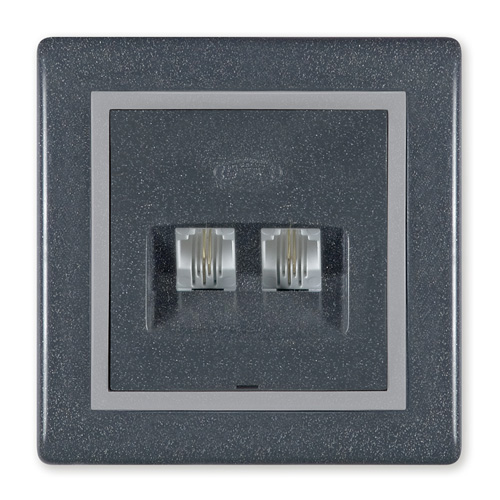 PRESTIGE Priključnica telefonska 2xRJ12 6/4 212