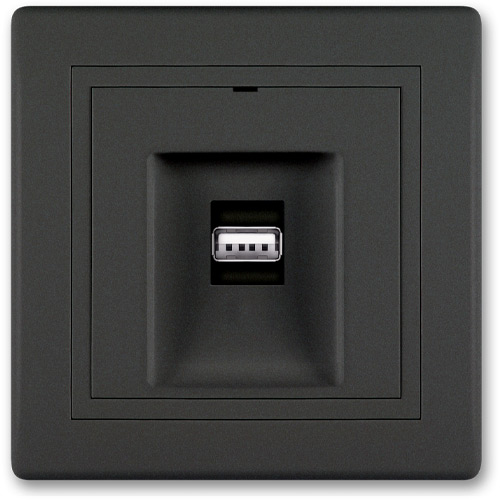 PRESTIGE Priključnica USB/USB female Keystone crna soft