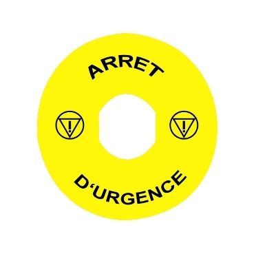 SE Oznaka Ø90 za nužno isključenje ARRET D’URGENCE/logo ISO13850