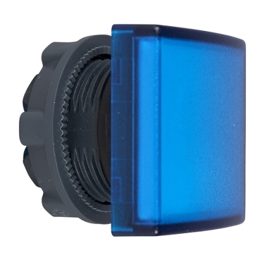 SE Kvadratna plava glava signalne lampice Ø22 ravna sočiva za integrisan LED