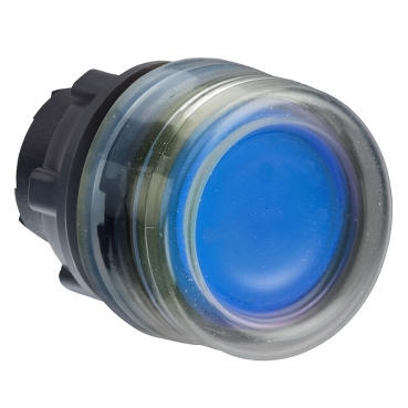 SE Plava udubljena glava svetlećeg tastera Ø22 sa povratkom za integrisan LED