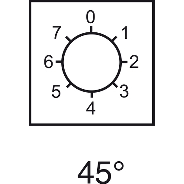 SE Oznaka za grebenasti prekidač 0 do 7 46 x 46 mm