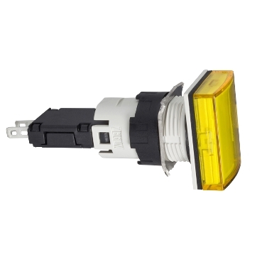 SE Pravougaona žuta kompletna signalna lampica Ø16 sa integrisanim LED 12…24V