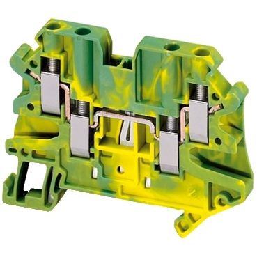 SE Linergy redna stezaljka uzemljenje 4mm² jednostruka 2×2 vijčana zeleno-žuta
