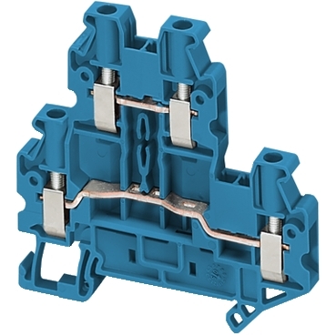 SE Linergy standardna redna stezaljka 4mm² 30A dvostruka 1×1 vijčana plava