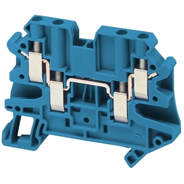 SE Linergy standardna redna stezaljka 4mm² 32A jednostruka 2×2 vijčana plava