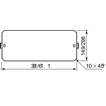 SE Montažna ploča galvanizovani čelik za DLP visina=1 red u PLA ormanu Š750mm