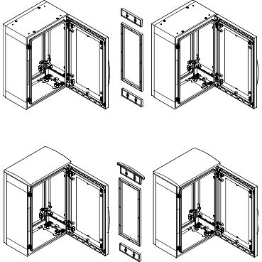 SE Set horizontalnog spajanja ormana za PLA orman V750xD620 mm IP55 bez krova