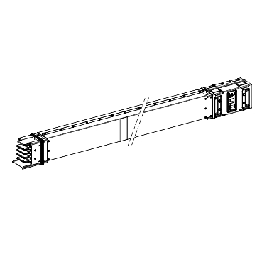 SE Canalis ravni vodni deo 800A požarna barijera 3L+N+PE 900-2340mm -beli