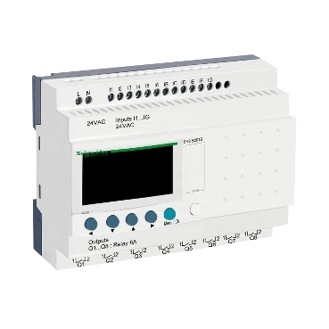 SE Kompaktni program. kontroler Zelio Logic 20 I O 24 V AC časovnik-displej