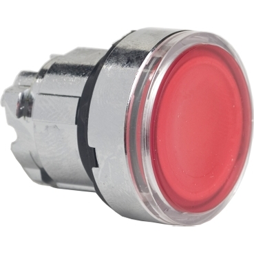 SE Crvena udubljena glava svetlećeg tastera Ø22 bez povratka za integrisan LED