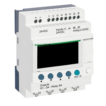 SE Kompaktni programabilni kontroler Zelio Logic-12 IO 24 V DC -časovnik-displej