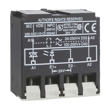 SE TeSys D interfejs modul tranzistorski 24 V DC / 250 V AC