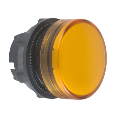 SE Narandžasta glava signalne lampice Ø22 ravna sočiva za integrisan LED