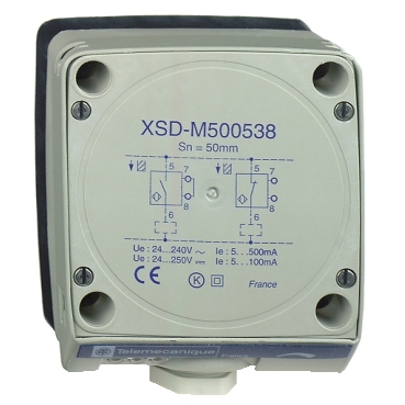 SE Induktivni senzor XSD 80x80x40 plastični Sn60mm 24..240VAC/DC priključci