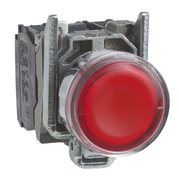 SE Crveni udubljeni kompletni svetleći taster Ø22 sa povratkom 1NO+1NC 220..240V