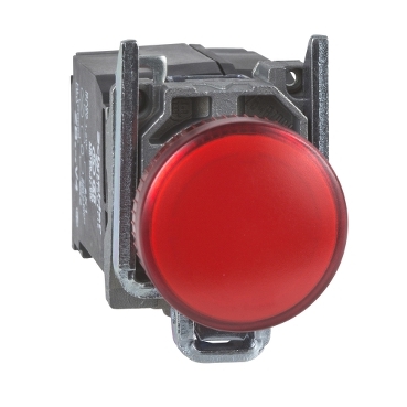 SE Crvena kompletna signalna lampica Ø22 ravna sočiva sa integrisanim LED 230..240V