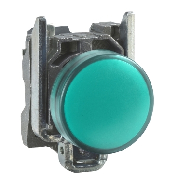 SE Zelena kompletna signalna lampica Ø22 ravna sočiva sa integrisanim LED 230..240V