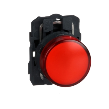 SE Crvena kompletna signalna lampica Ø22 ravna sočiva sa integrisanim LED 110…120V