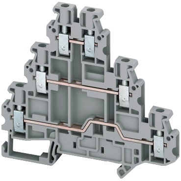 SE Linergy standardna redna stezaljka 2.5mm² 20A tri nivoa 1×1 vijčana siva