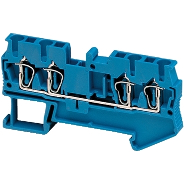 SE Linergy standardna redna stezaljka 2.5mm² 24A jednostruka 2×2 opružna plava