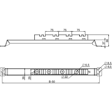 SE Nosač vertikalnih sabirnica do 3200 A 800×800 mm