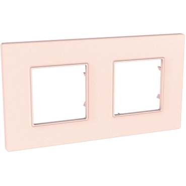 SE Unica Quadro Pearl dekorativni ram dvostruki H71/V71 salmon