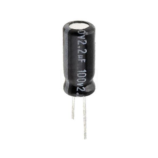 KONDENZATOR EL. V 2,2µF 100V