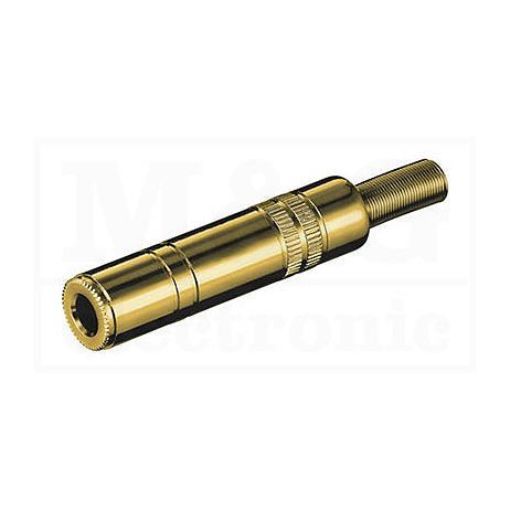 UTIKAČ 6,3 NASTAVAK MONO METALNI ZLATNI