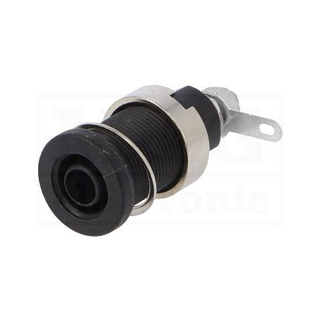 UTIČNICA BANANA 4MM MC Tip V CRNA