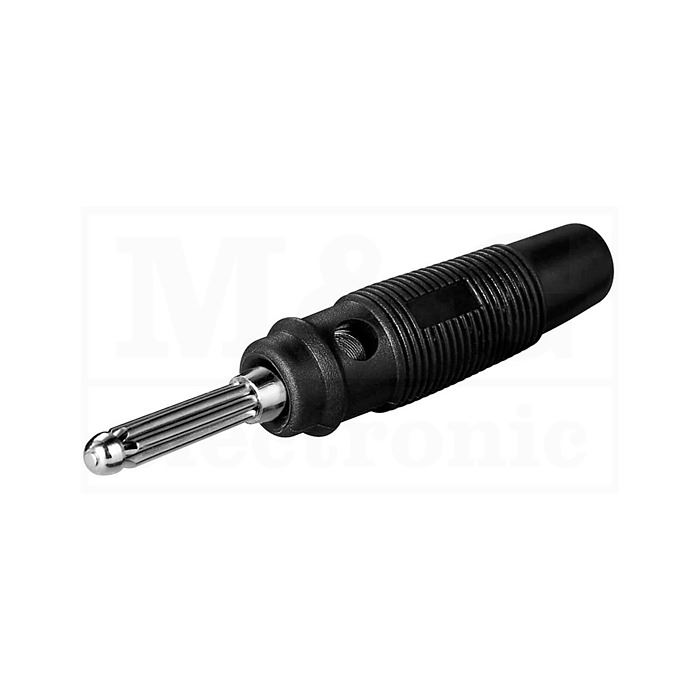 UTIKAČ BANANA 4 MM 20A CRNI