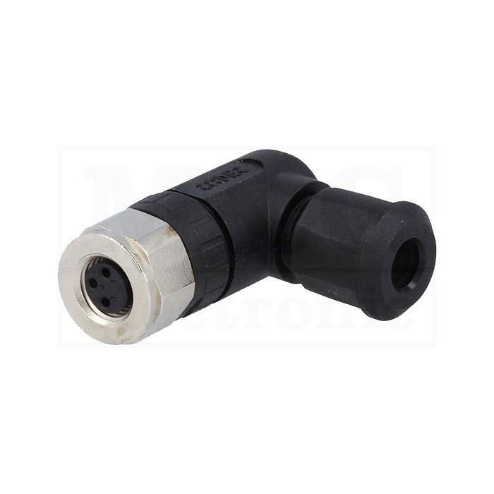 KONEKTOR M8 KABLOVSKI ŽENSKI 3 Pina 90°