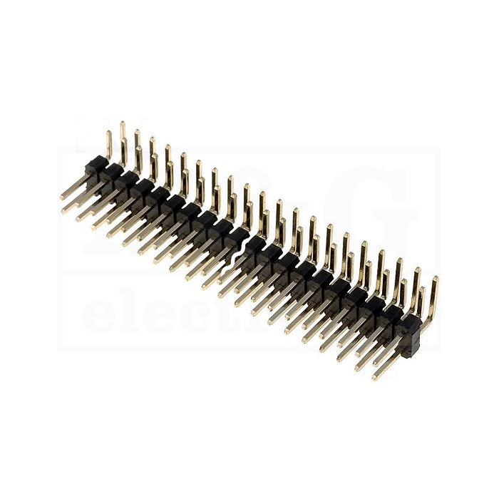 KONTAKTNA LETVICA 2,00 mm MUŠKA 2x40 pina 90°