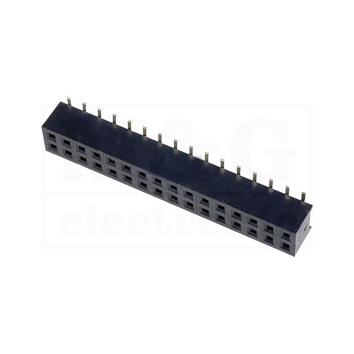 KONTAKTNA LETVICA 2,00 mm ŽENSKA 2x16 pina SMD