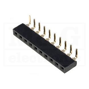 KONTAKTNA LETVICA 2,54 mm ŽENSKA 5-1x10 pina 90°