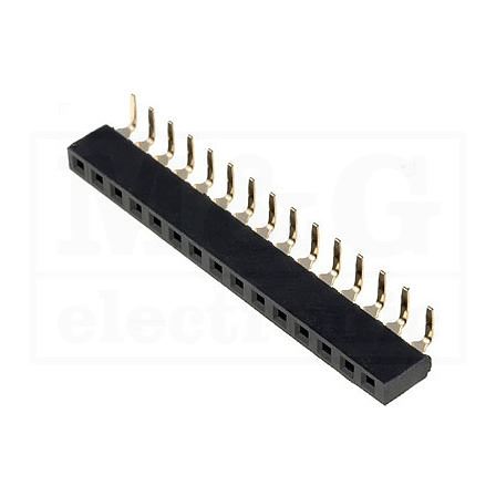 KONTAKTNA LETVICA 2,54 mm ŽENSKA 5-1x15 pina 90°