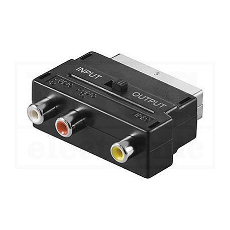 SCART ADAPTER-3XČINČ AV OUT/IN