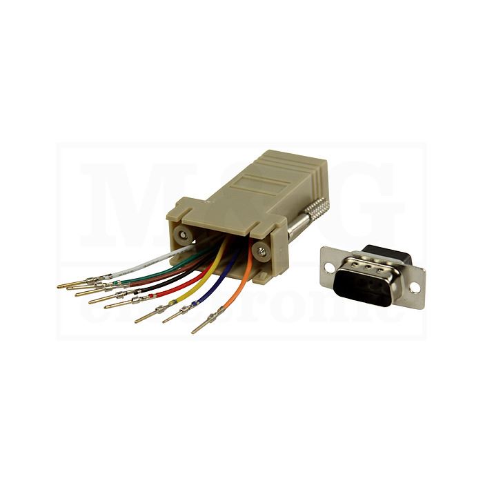 SUB-D ADAPTER 9M/RJ45