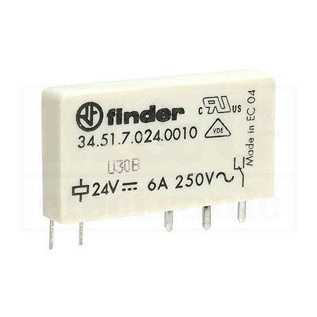 RELEJ FINDER F34.51.7.024 1xU 6A 24V DC