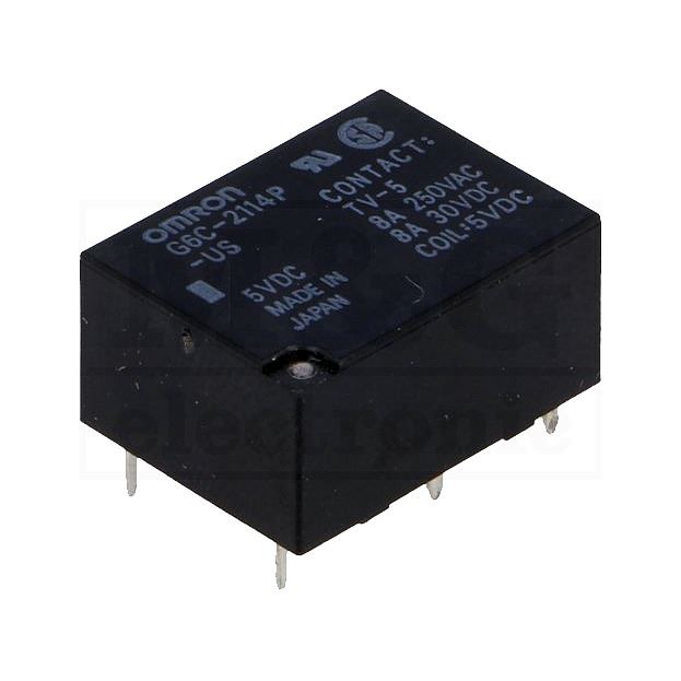 RELEJ OMRON G6C-2114P-US-5VDC NO+NC 8A