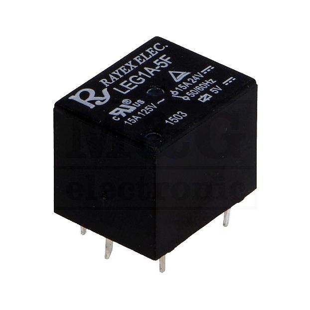 RELEJ RAYEX LEG1A-5F 1xNO 15A 5V DC