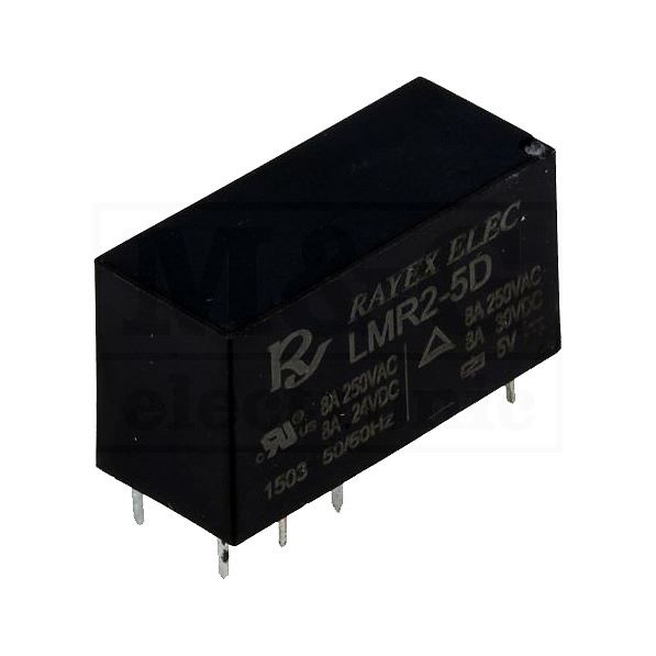 RELEJ RAYEX LMR2-5D 2xU 5A 5V DC