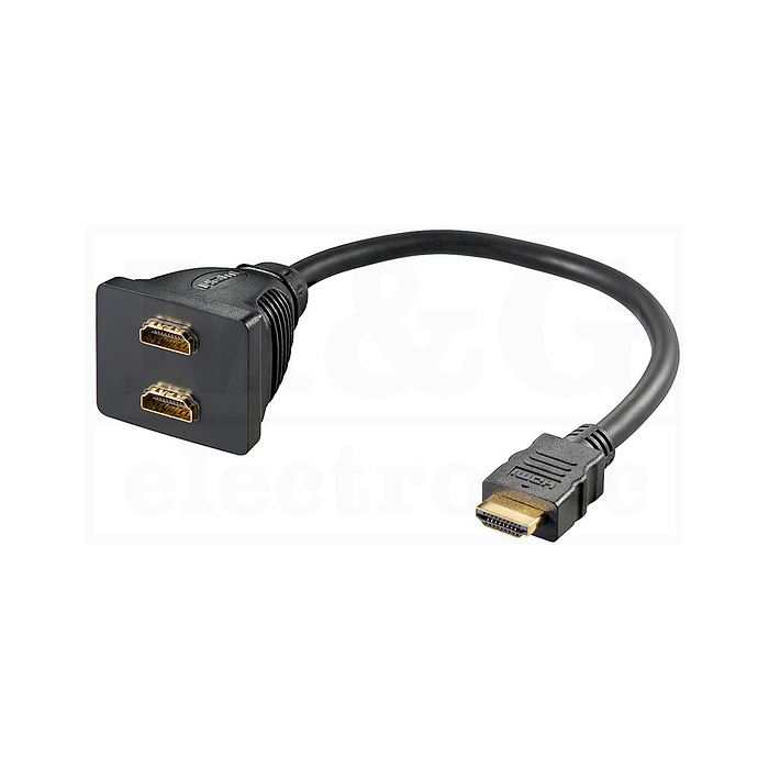 KABL ADAPTER HDMI M/2X HDMI Ž