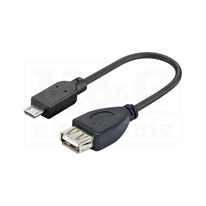 KABL OTG USB A ŽENSKI > USB Mikro B MUŠKI