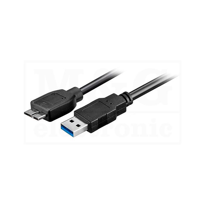 KABL USB A MUŠKI - Micro USB B MUŠKI HS 3.0 0,5m